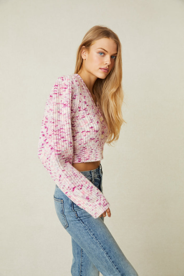 Avignon Hand Painted Crop Cardigan - Women's Sweaters & Knits | LoveShackFancy.com