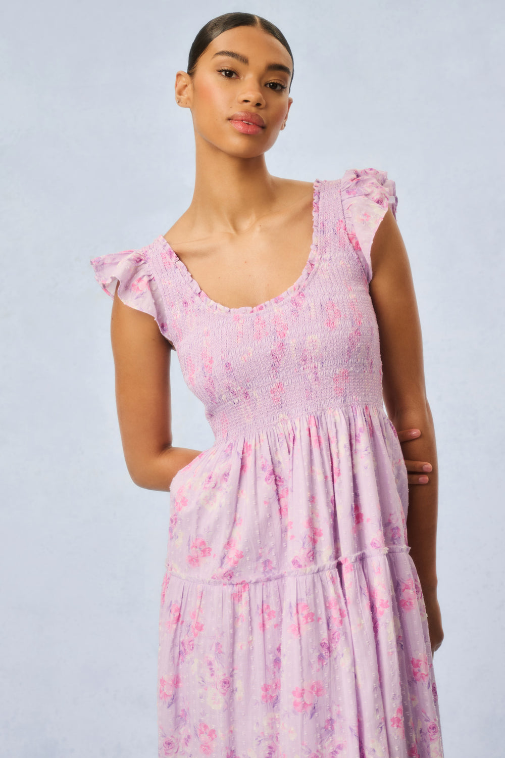 Chessie Fragrance Print Cotton Maxi Dress-Women's Designer Luxury ...