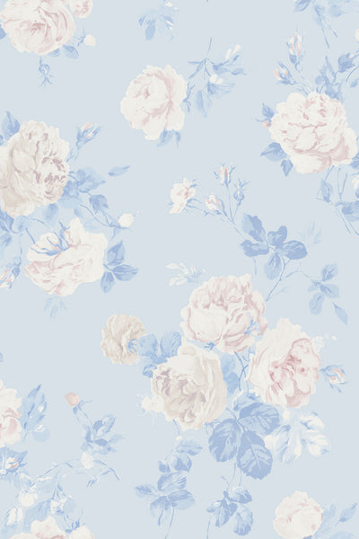 Whisper Blue Peel + Stick Wallpaper