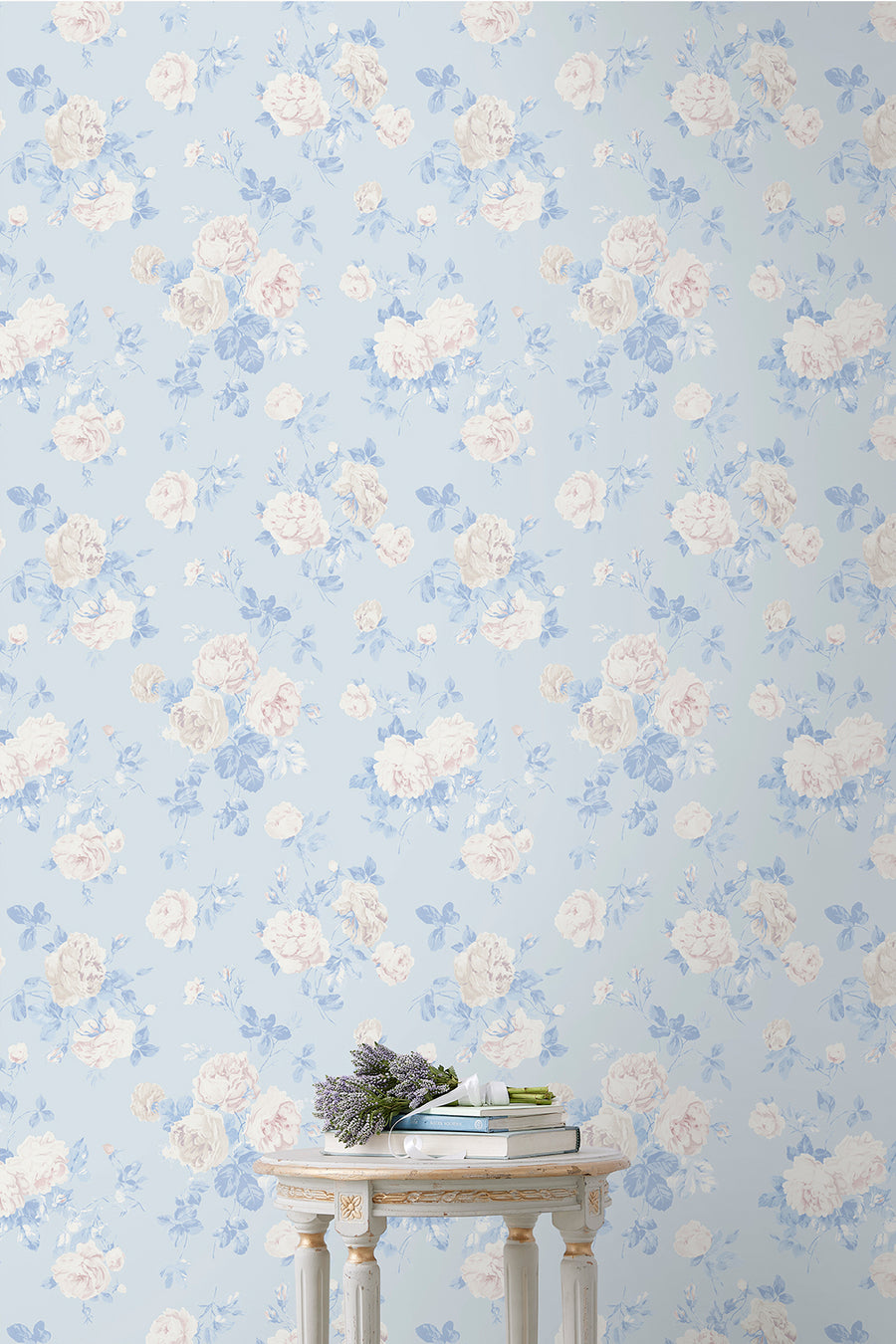 Whisper Blue Peel + Stick Wallpaper
