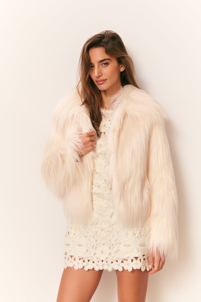 Fallon Faux Fur Jacket | LoveShackFancy.com