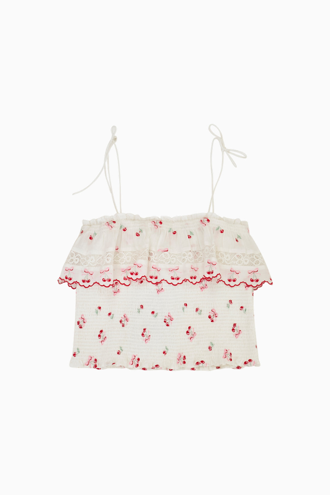 Girls Fatima Cotton Cherry Top