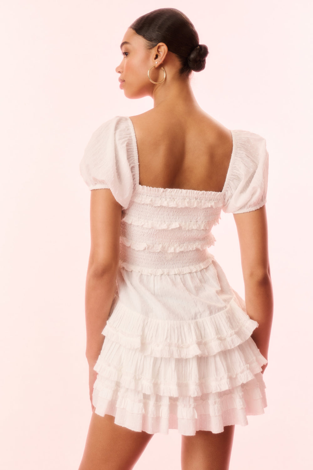 Fellows Cotton Ruffle Mini Dress