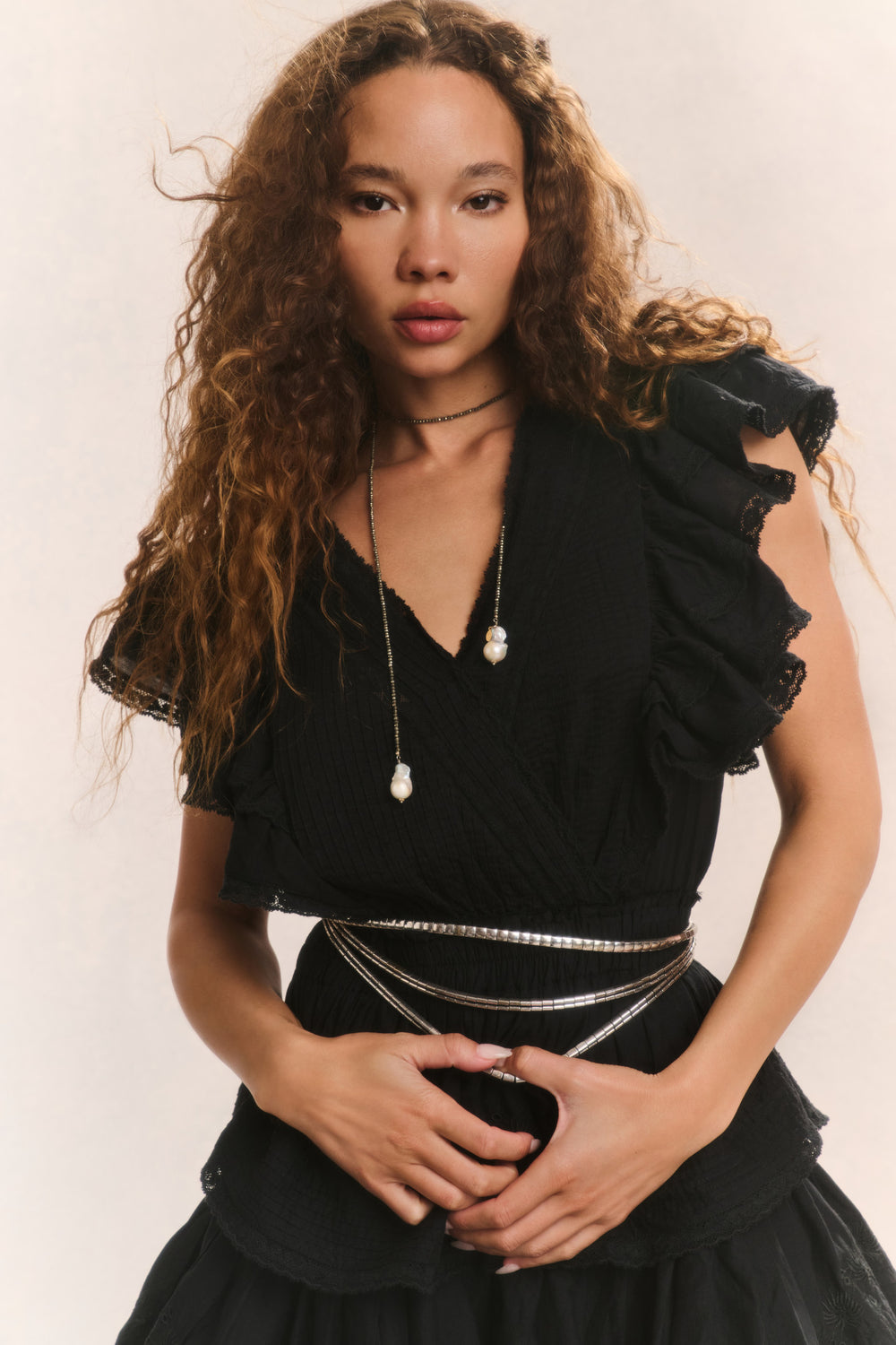 Gwen Ruffle Mini Dress - Women's Dresses | LoveShackFancy.com