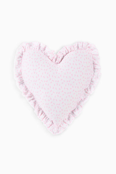 Heart Shape Ruffle Pillow- Designer Home Decor | LoveShackFancy