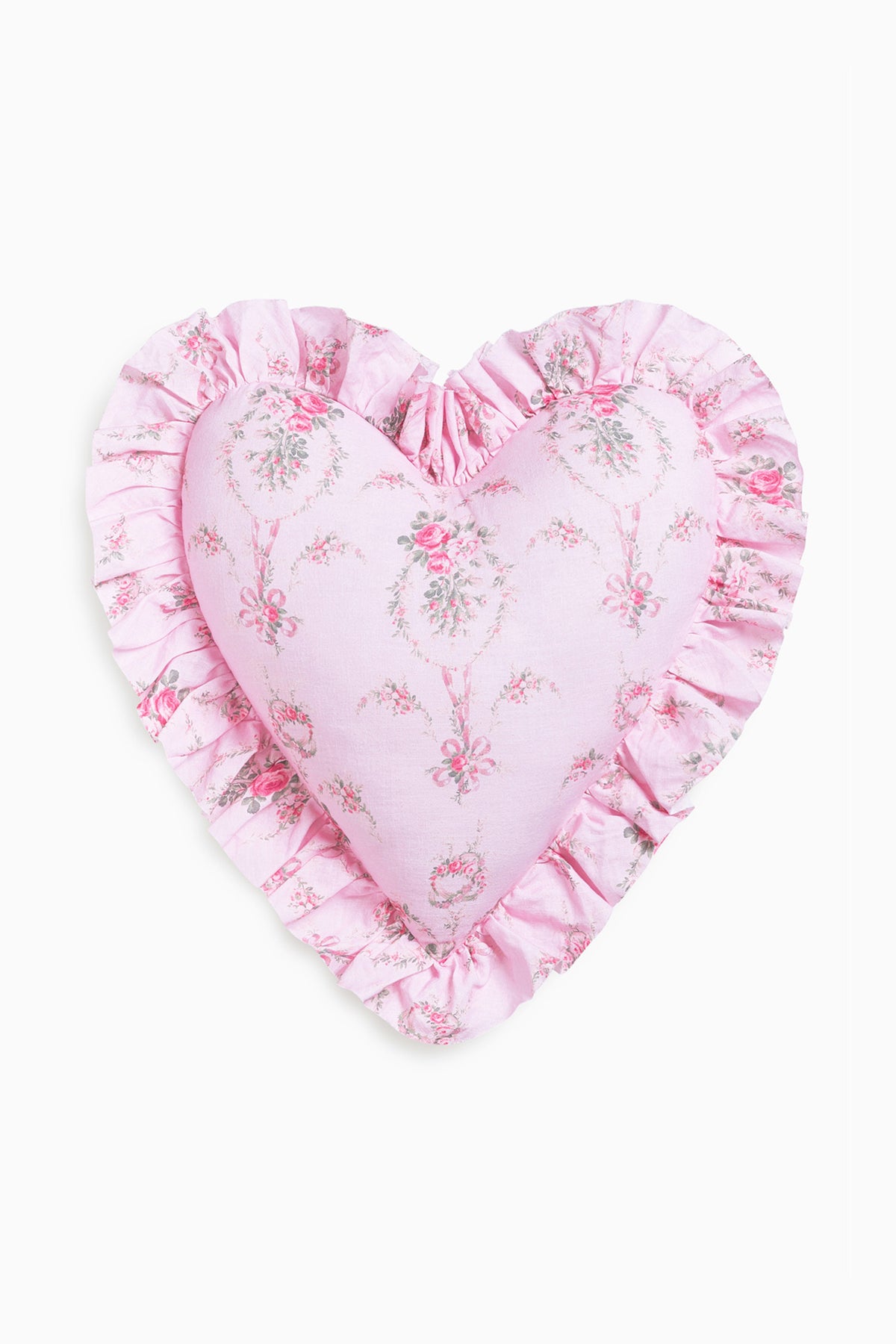 Heart Shape Festive Ruffle Pillow