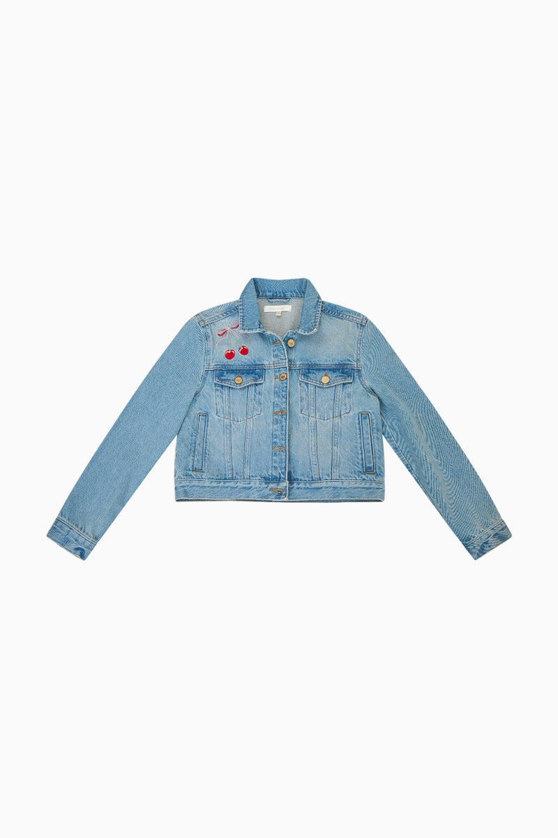 Girls Lavina Cherry Denim Jacket