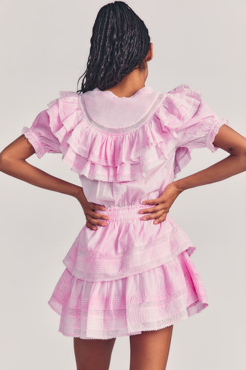 Liv Ruffle Mini Dress - Womens Dresses | LoveShackFancy.com