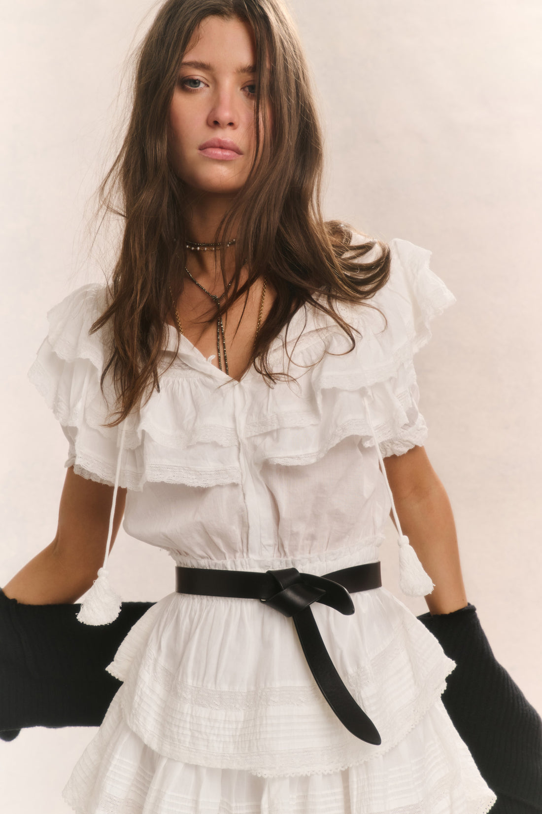 Liv Ruffle Mini Dress - Womens Dresses | LoveShackFancy.com
