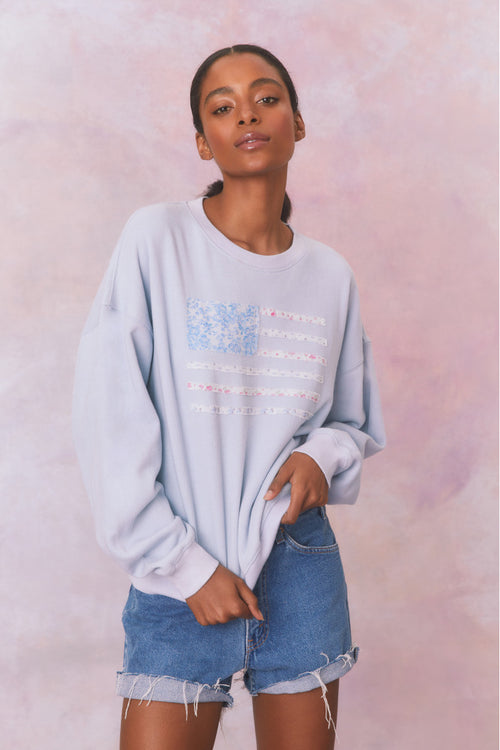 Palo Americana Fleece Pullover- Women's Designer Luxury Sweaters ...