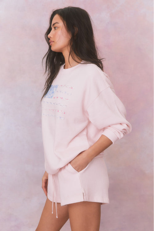 Palo Americana Fleece Pullover- Women's Designer Luxury Sweaters ...
