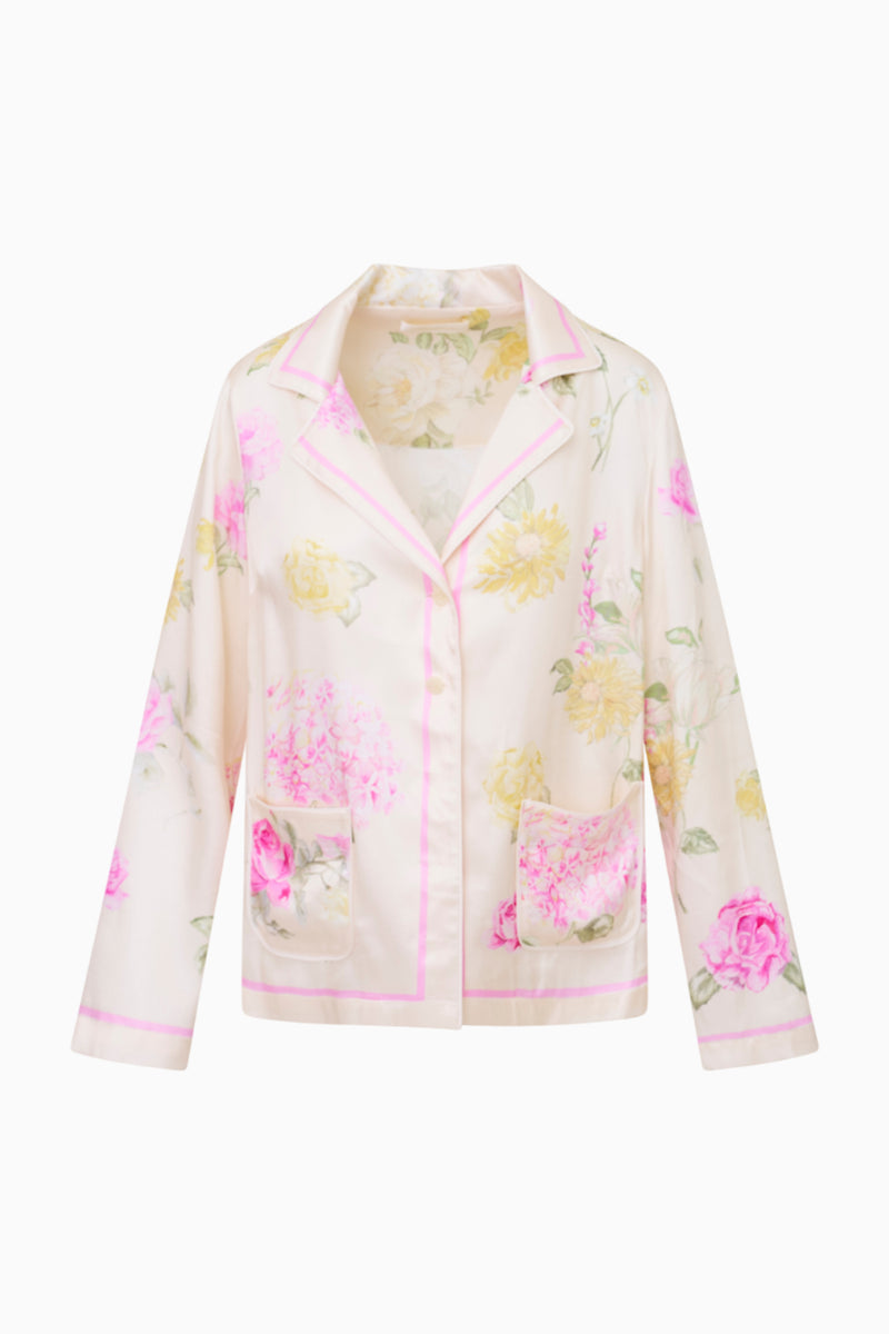 Renetta Satin Floral Top | LoveShackFancy.com