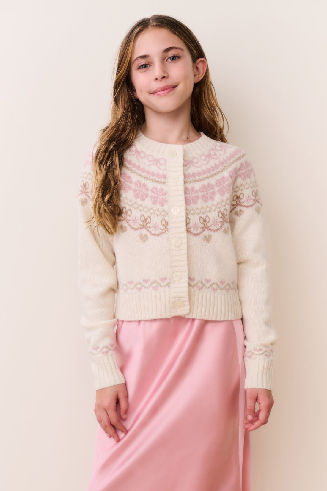 Tween Wrenna Fair Isle Cardigan