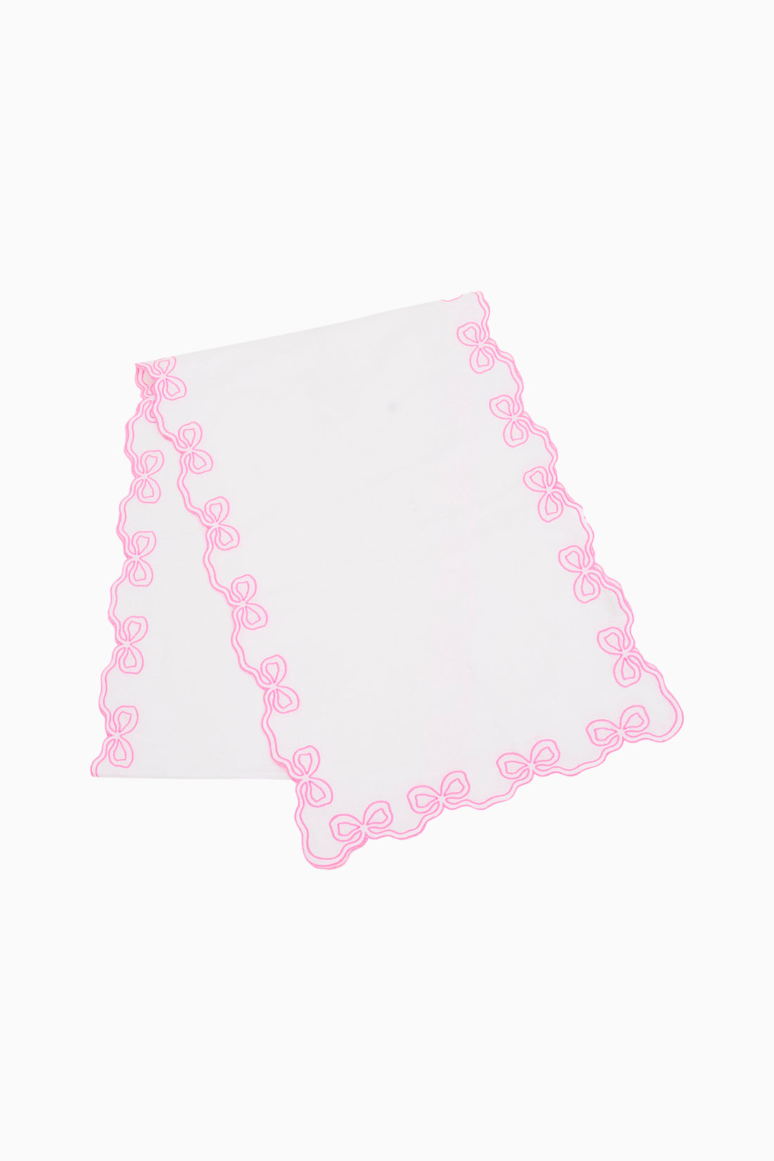 Embroidered Bow Table Runner