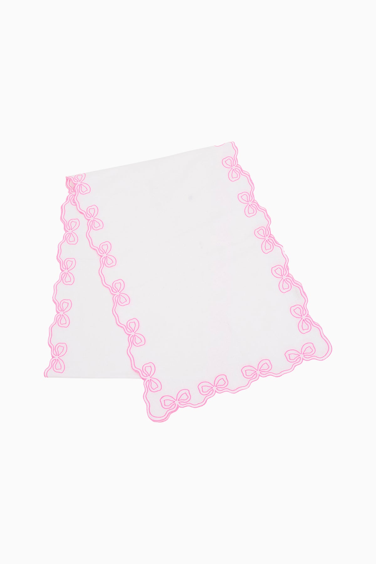 Embroidered Bow Table Runner
