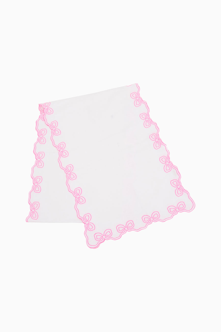 Embroidered Bow Table Runner