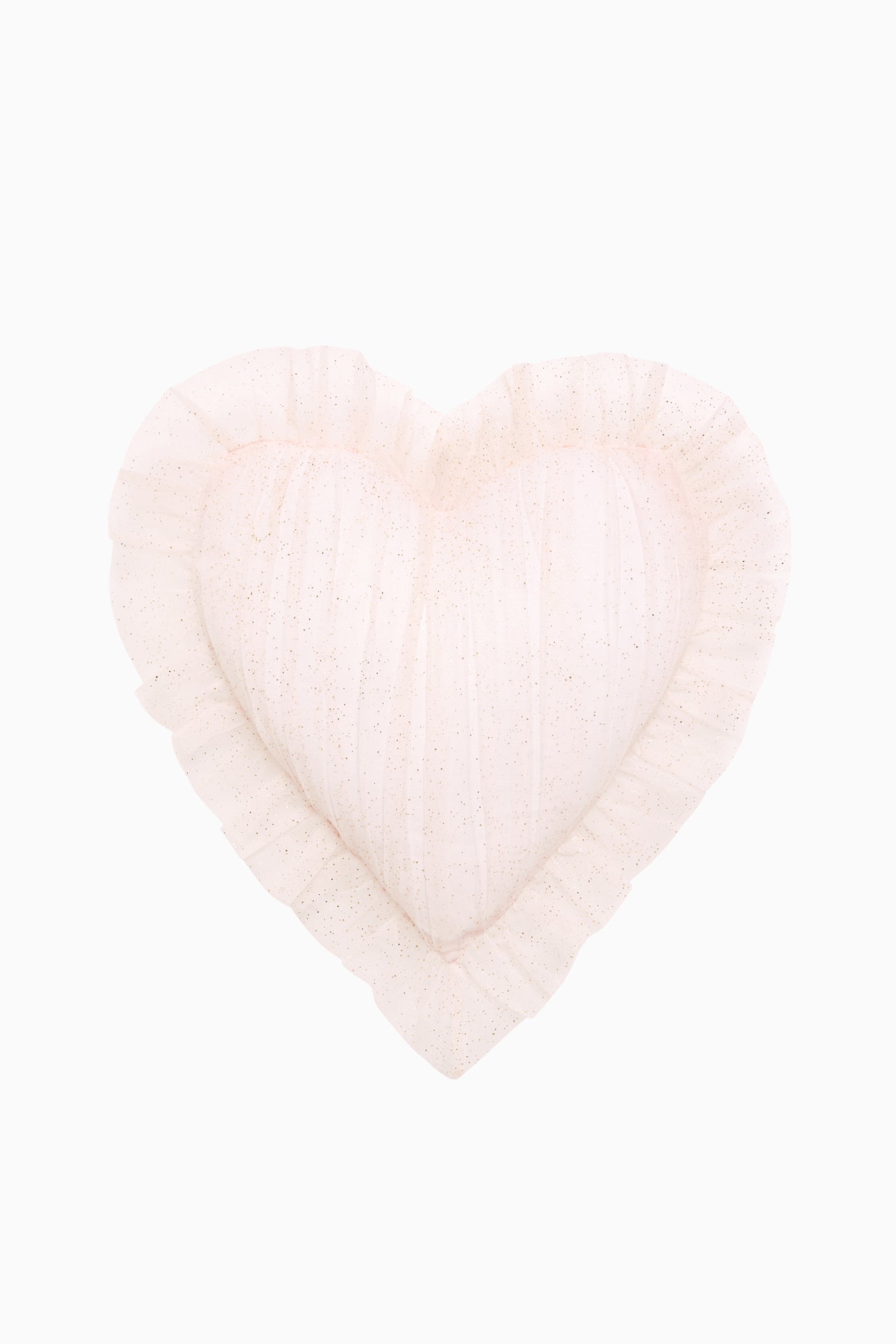 Tulle Ruffle Heart Pillow