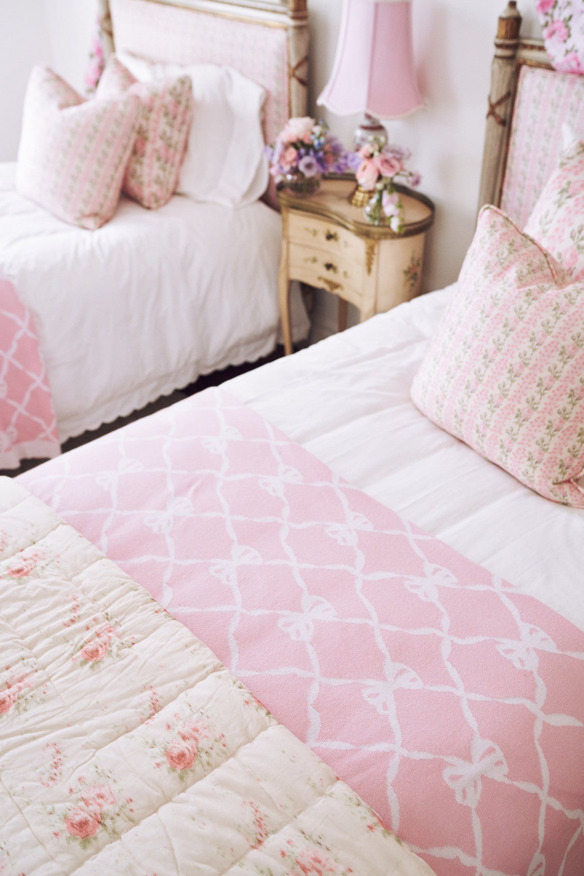 Bow Throw Blanket - Luxury Home Decor | LoveShackFancy