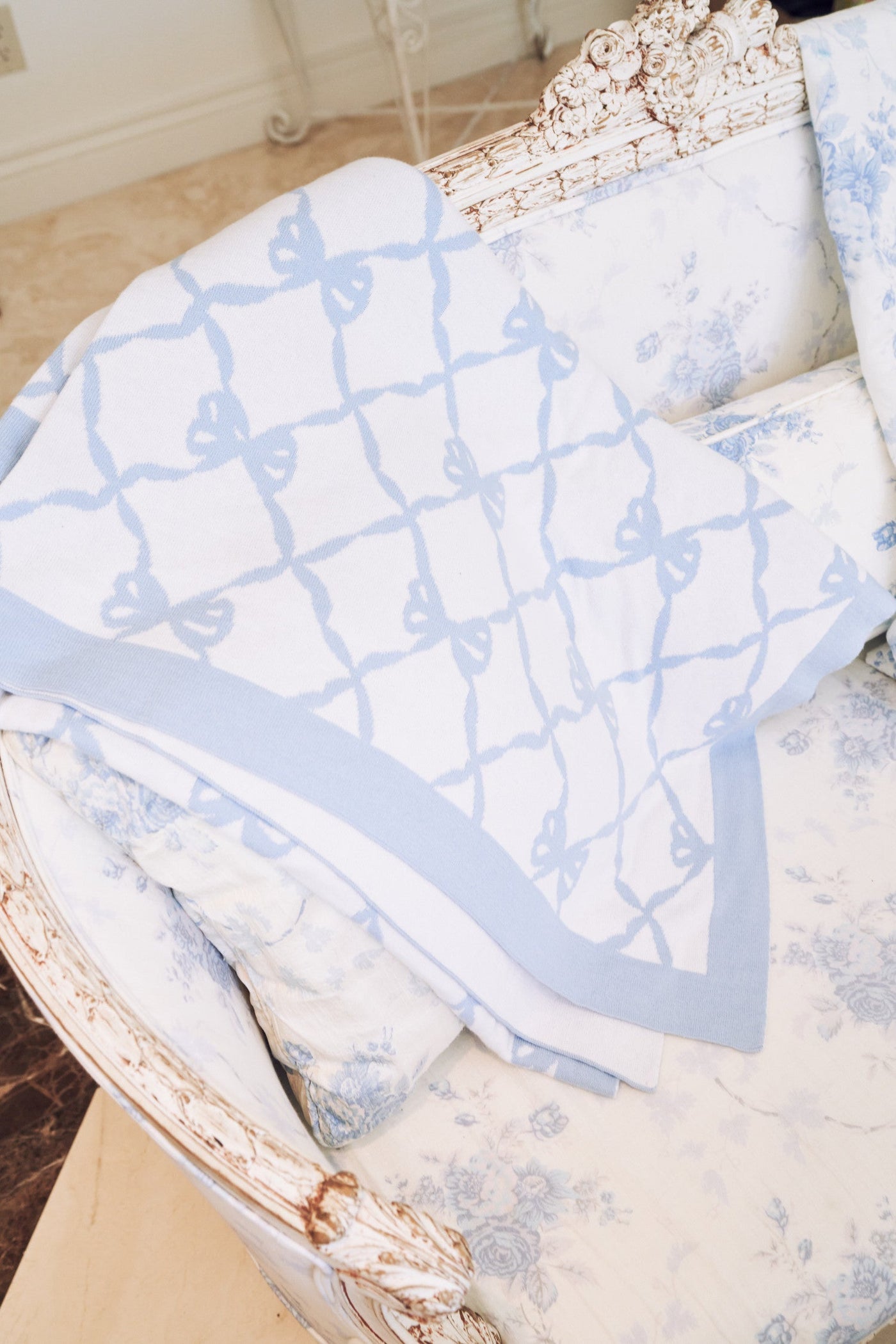 Bow Throw Blanket - Luxury Home Decor | LoveShackFancy
