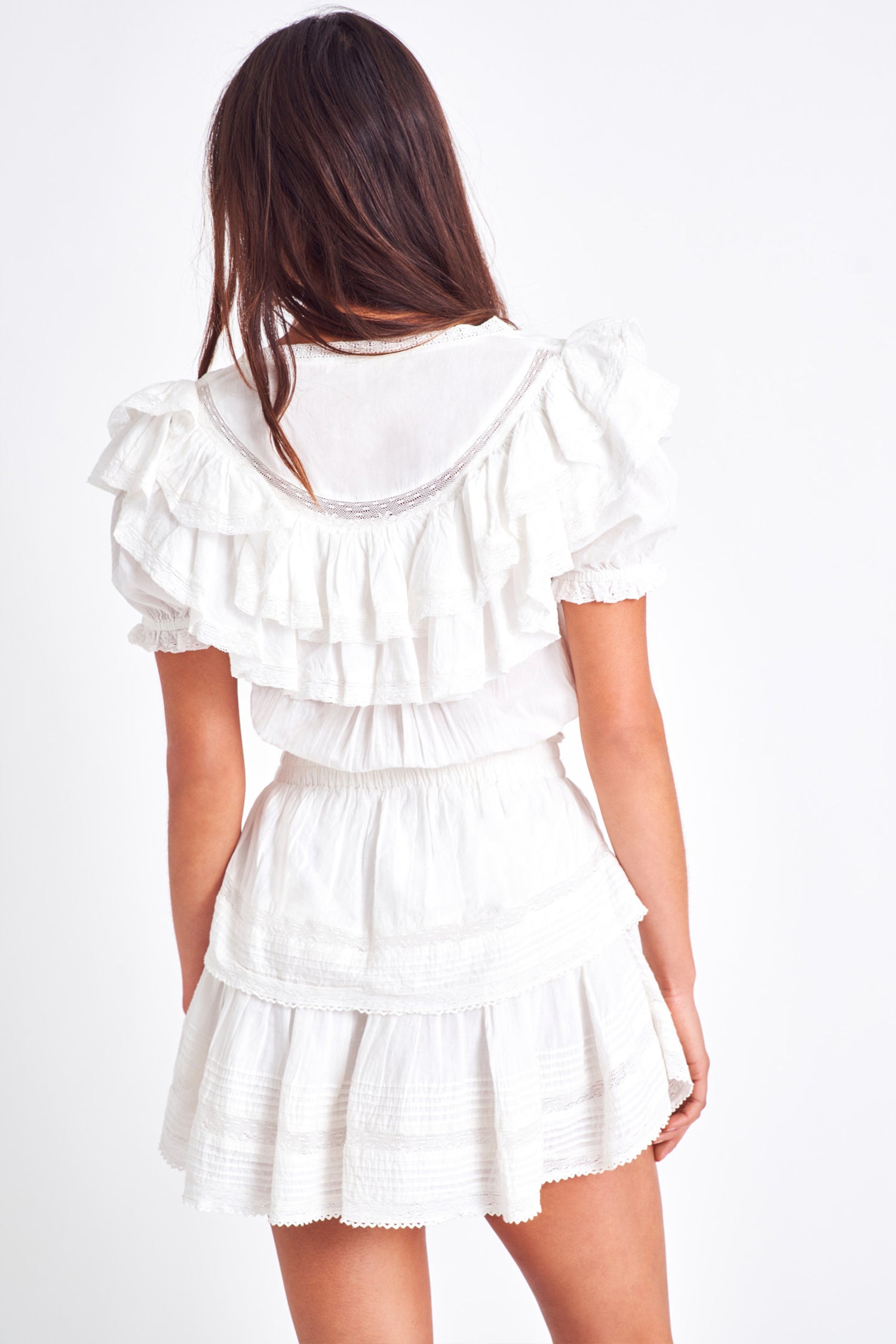 Liv Ruffle Mini Dress - Womens Dresses | LoveShackFancy.com